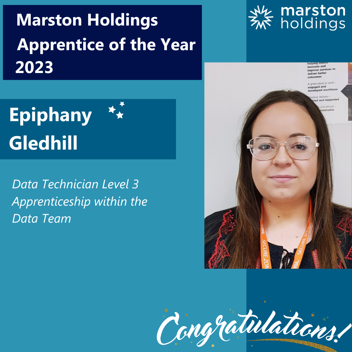 Marston Holdings Apprentice of the Year Award - Marston Holdings